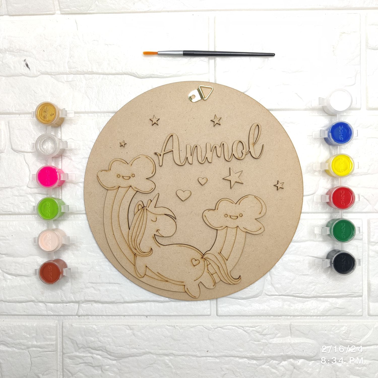 Unicorn Theme Kids Wall Plate – insane craft supplies
